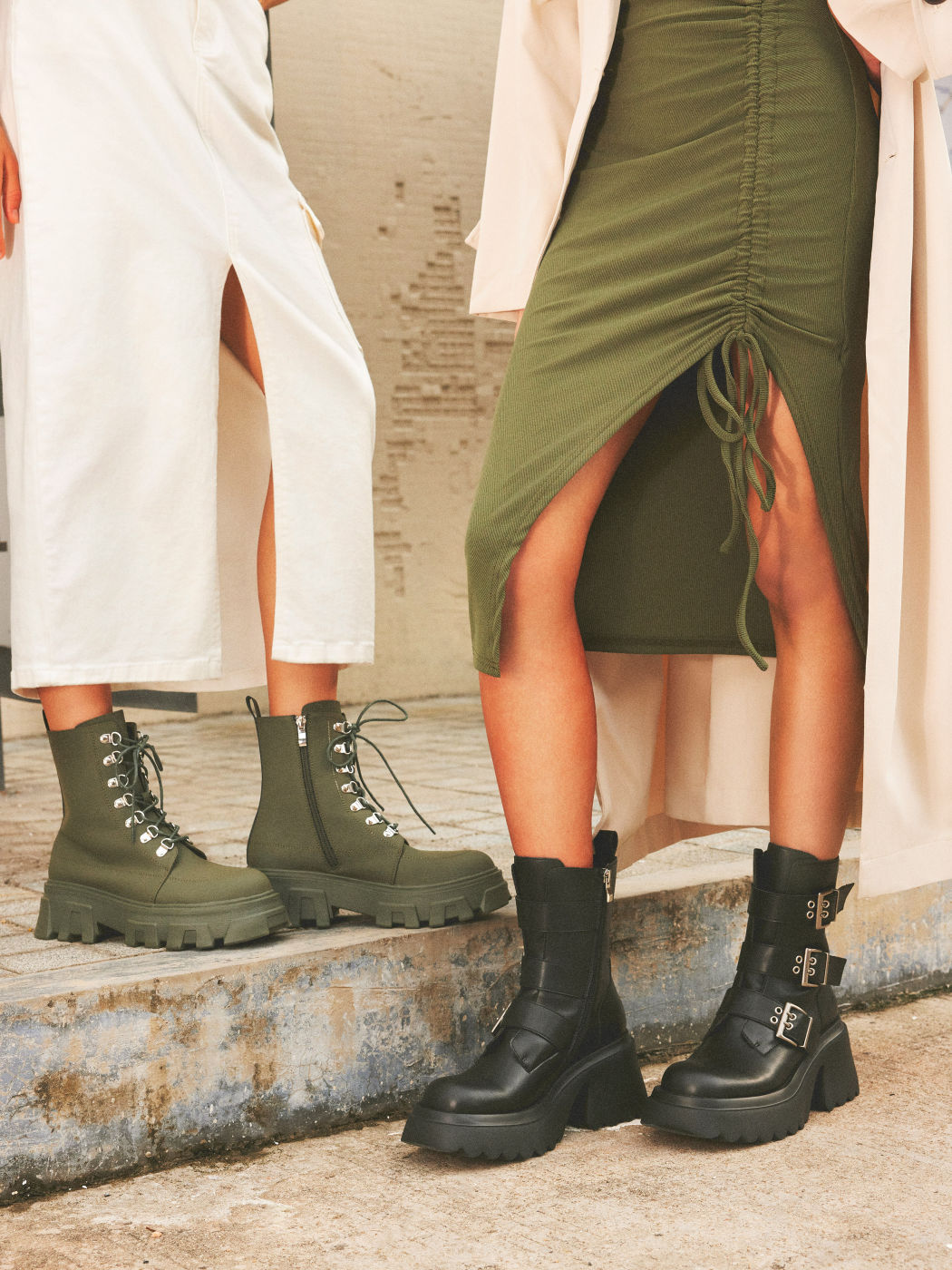 Lace Up Chunky Heeled Chelsea Boots For Daily Casual Coffee Shop Work