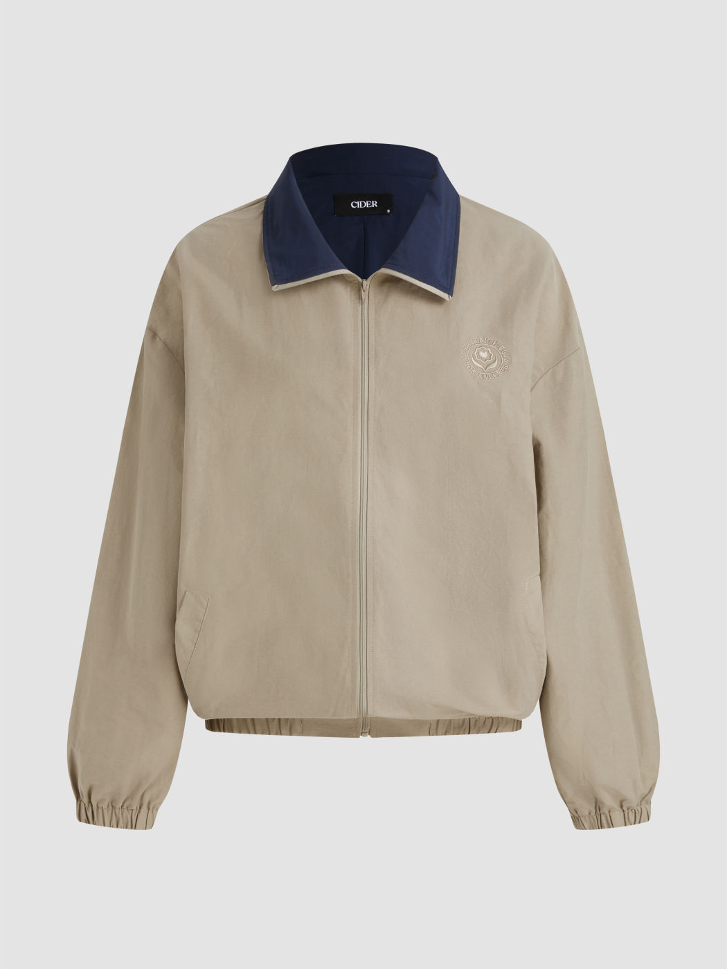 Collar Graphic Pocket Windbreaker For Daily Casual