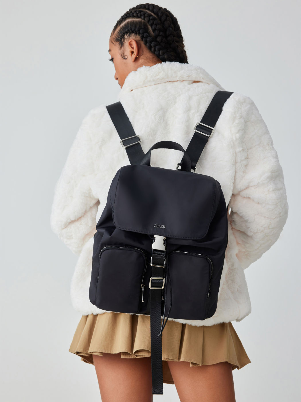 Nylon Pocket Backpack For School Daily Casual Coffee Shop Outdoor Work