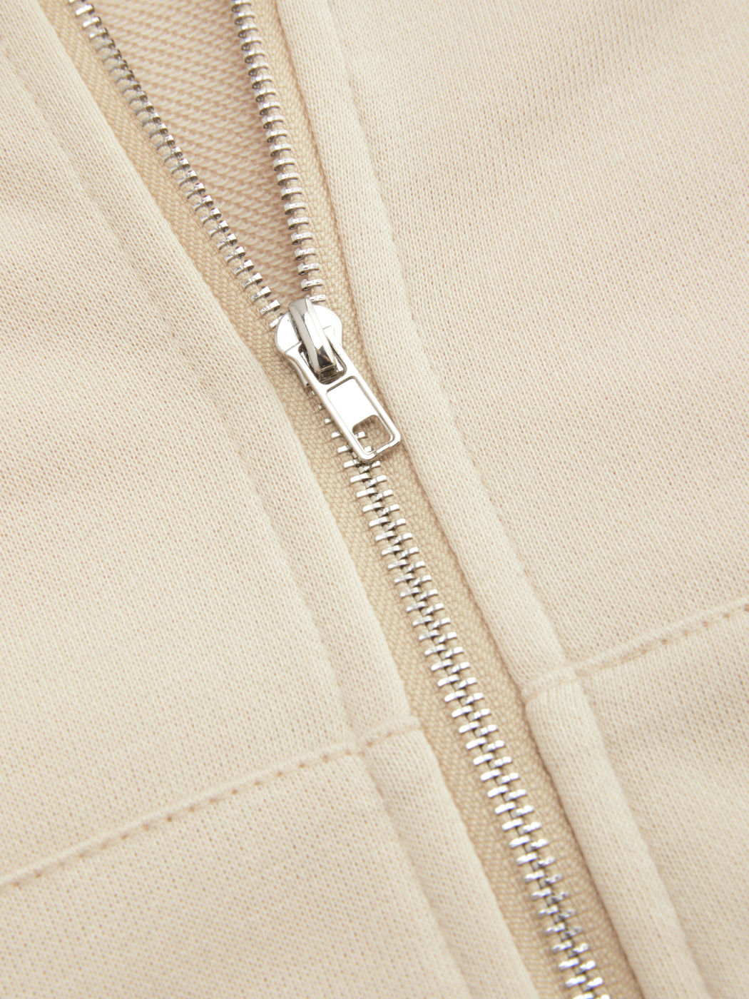 Off-shoulder Solid Zipper Sweatshirt - Cider