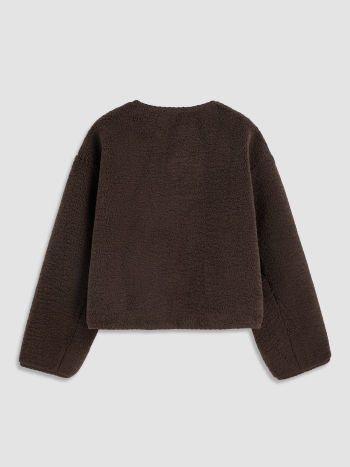 Fleece Solid Pocket Duffle Jacket For School Daily Casual Date Picnic Exhibition Coffee Shop