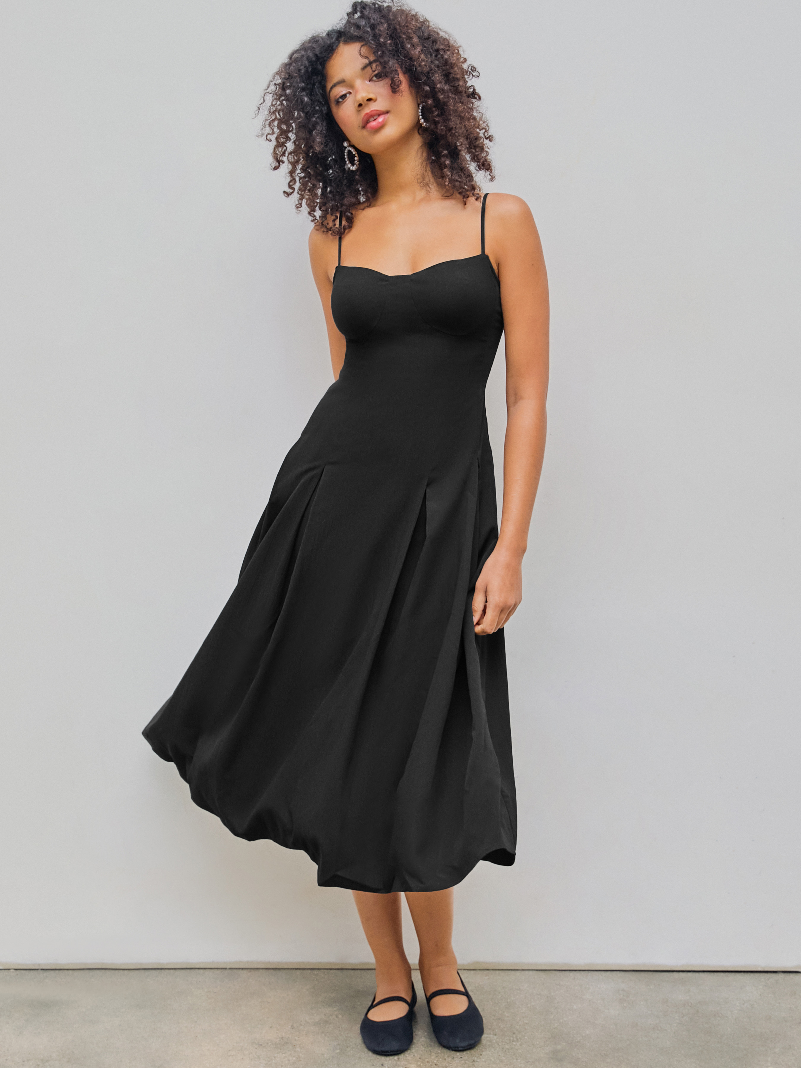 V Neck Ruffle Maxi Dress For Date Exhibition Coffee Shop