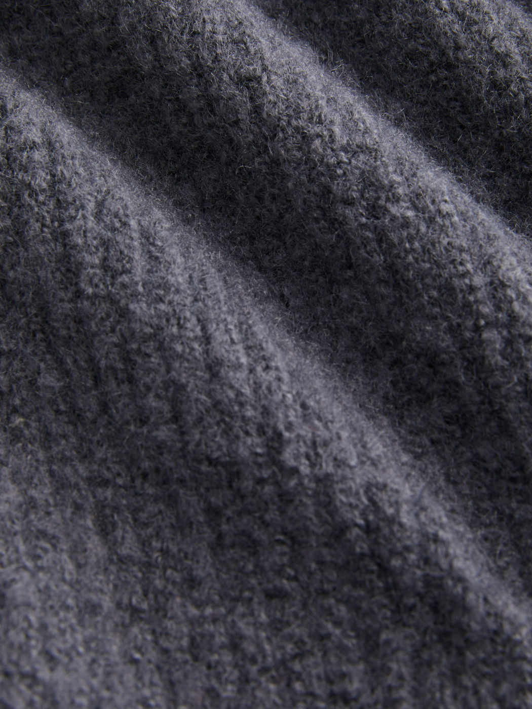 Wool-blend High Neck Solid Ruffle Knitted Vest - Cider