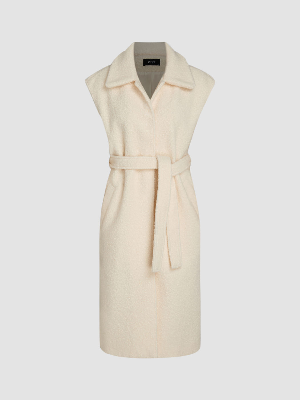 Fleece Fleece Collar Solid Belted Jacket Vest For Outdoor Daily Casual