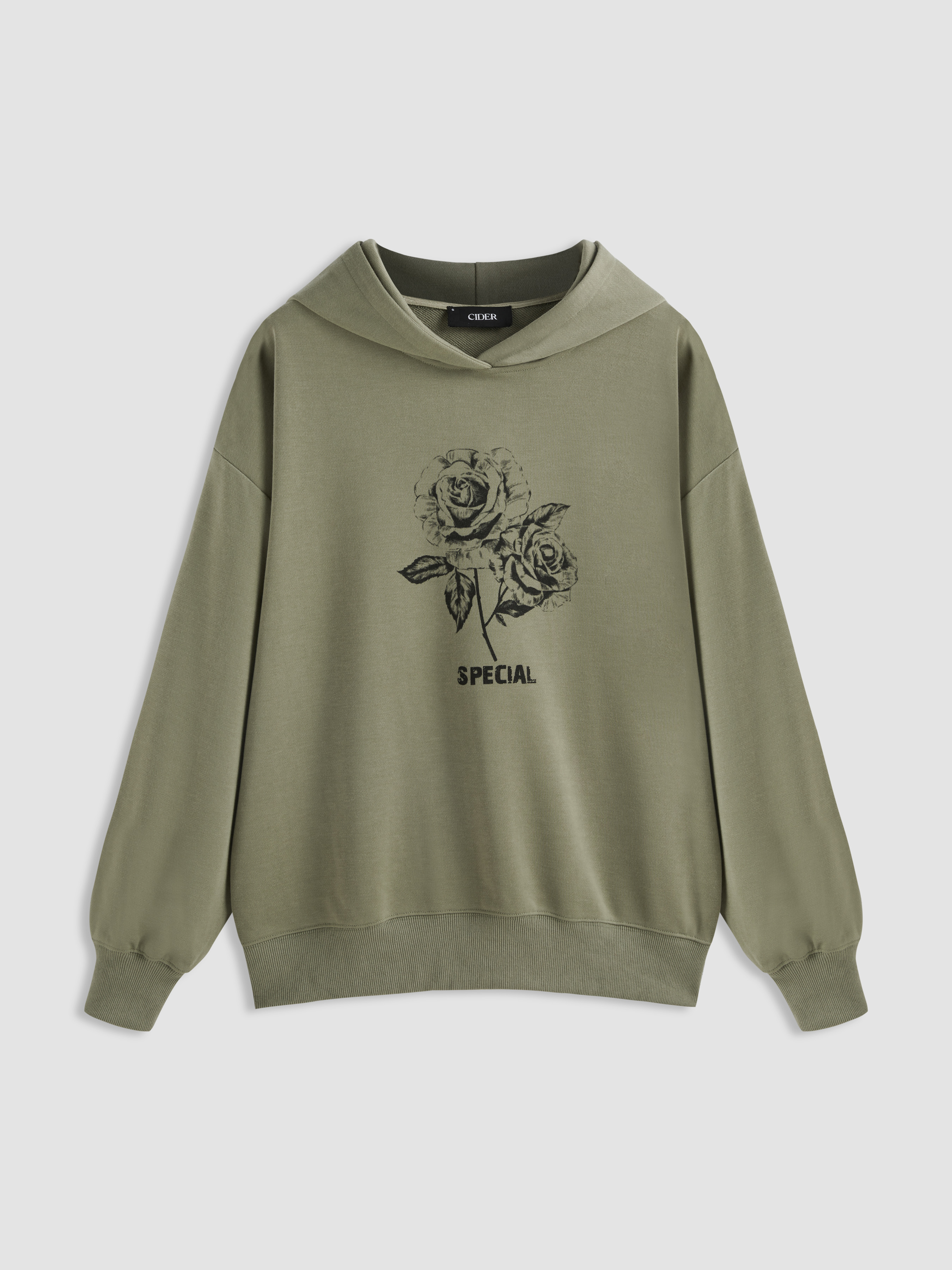 Terry Special Rose Terry Hoodie For School Daily Casual
