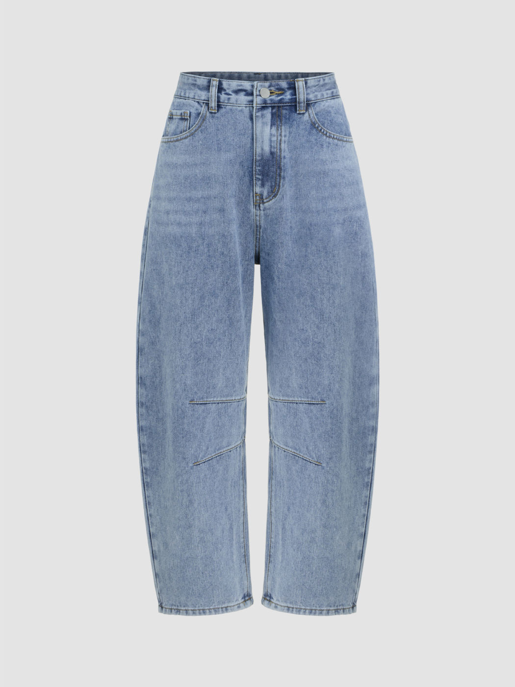 Festival Outfits Denim Denim Mid Rise Pocket Barrel-leg Jeans For Daily ...