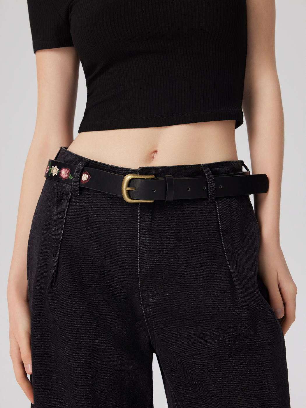 Floral Embroidered Belt