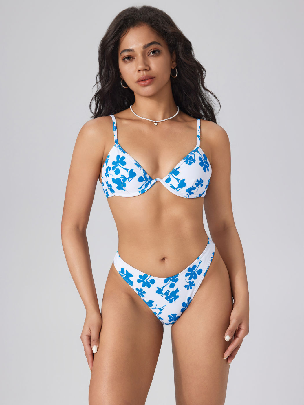 Floral Underwire Bikini Set - Cider