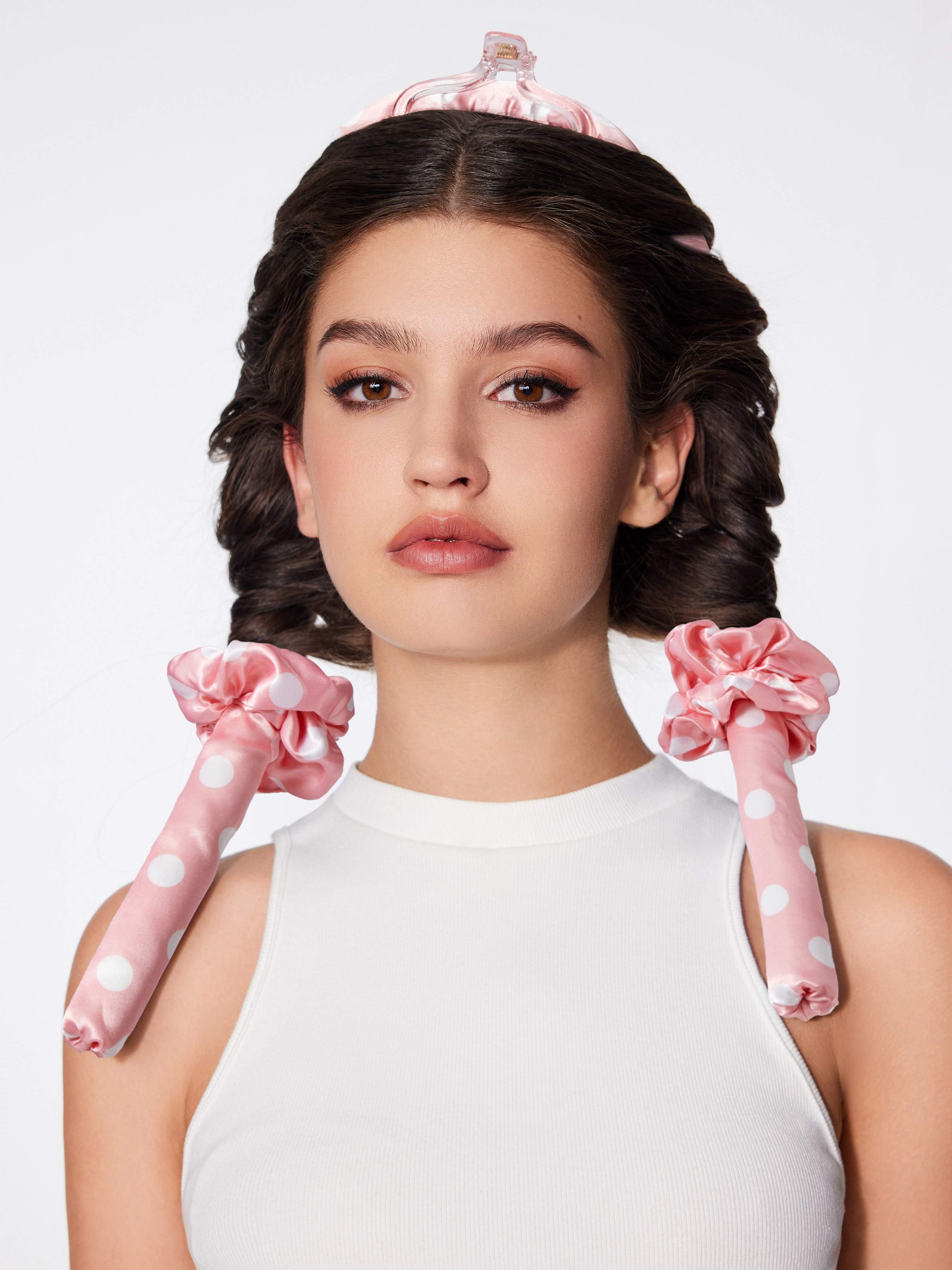 Heatless Hair Curler Curls Ribbon With Hair Clips And Scrunchie