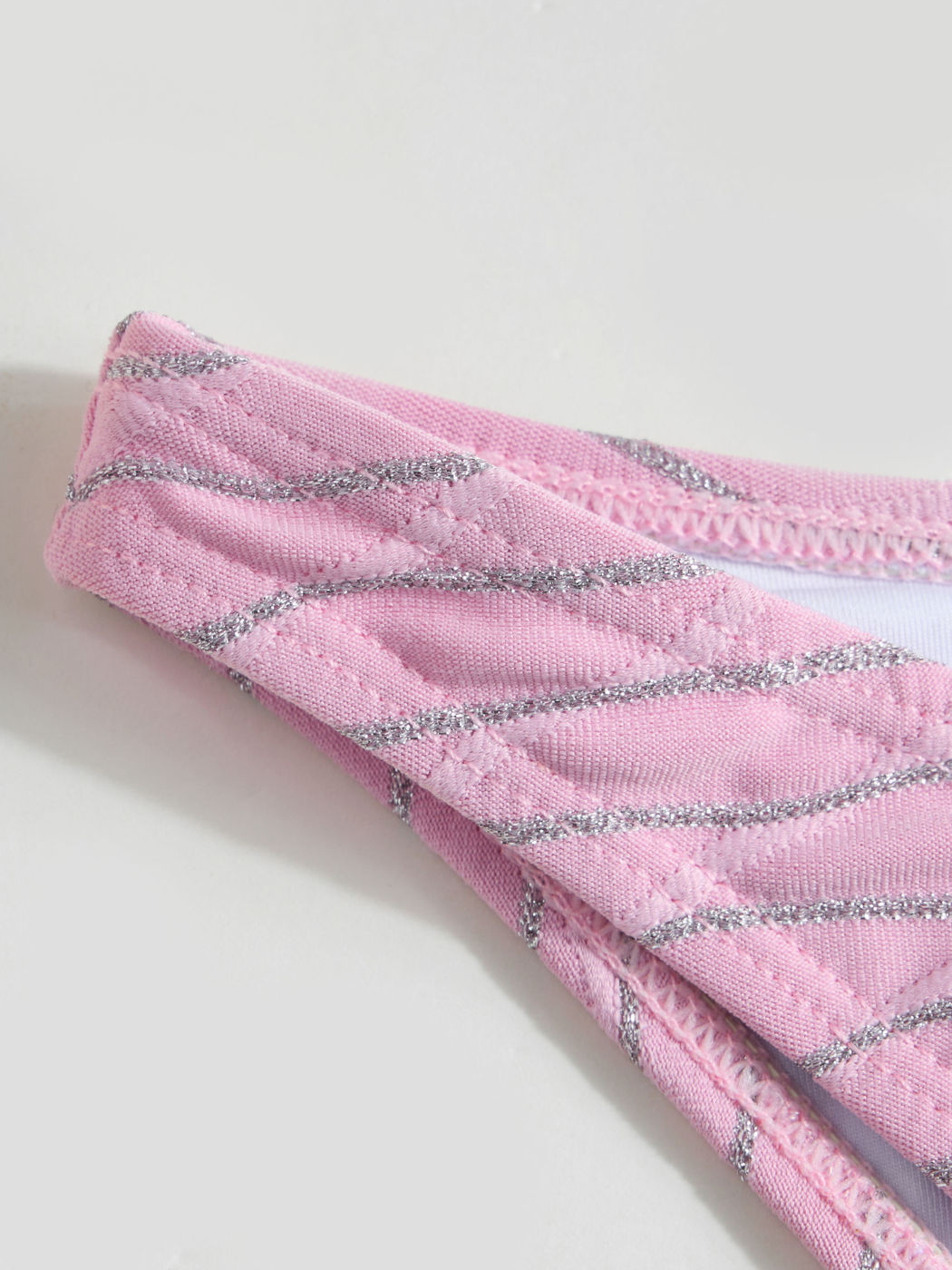 Knit Fabric Square Neck Striped Tankini Cheeky Bikini Swimsuit For ...