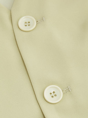 Woven Woven V-neck Solid Pocket Cut Out Vest Jumpsuit For Work