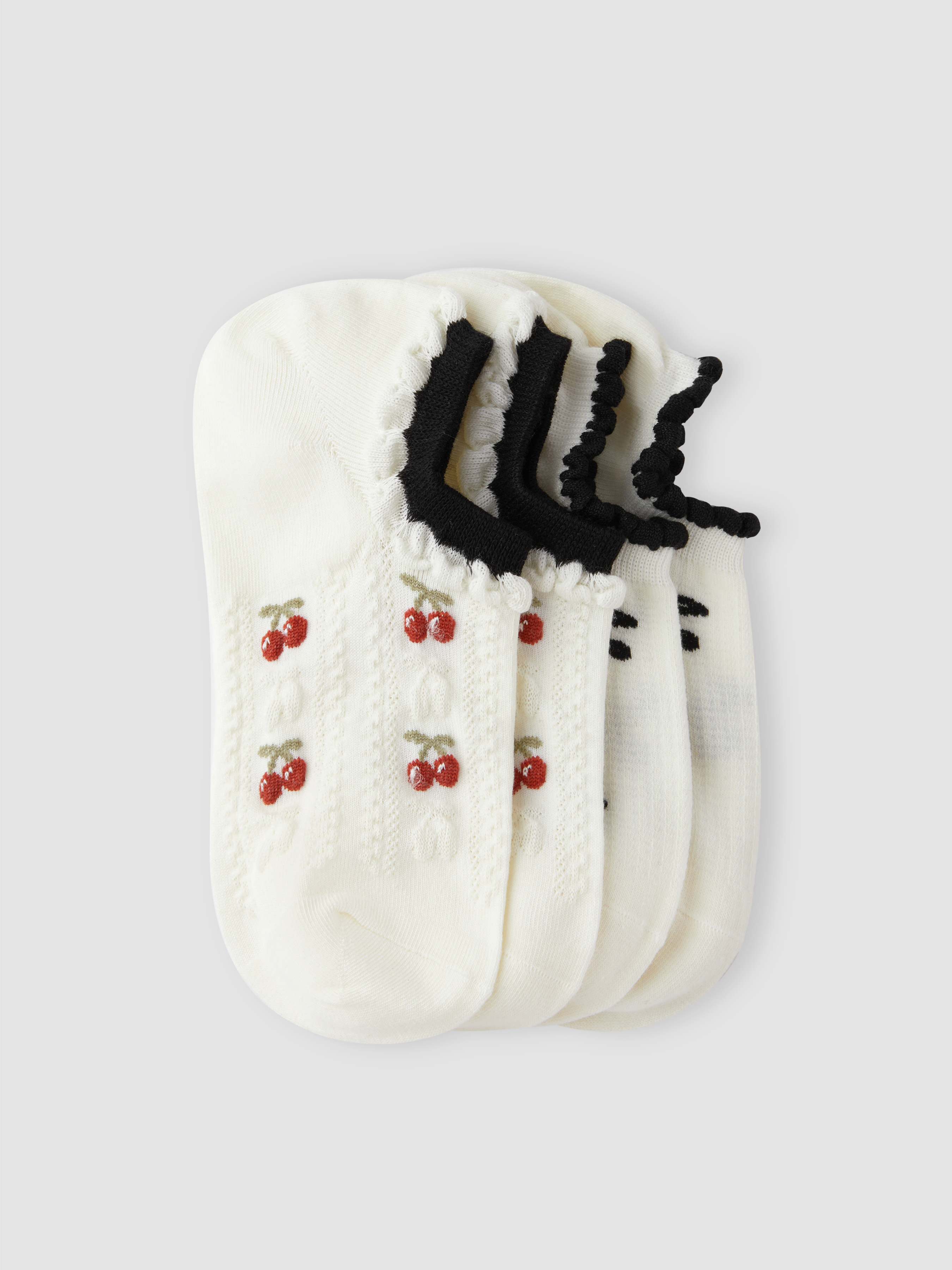 Cotton CHERRY PRINT ANKLE SOCKS For School Picnic