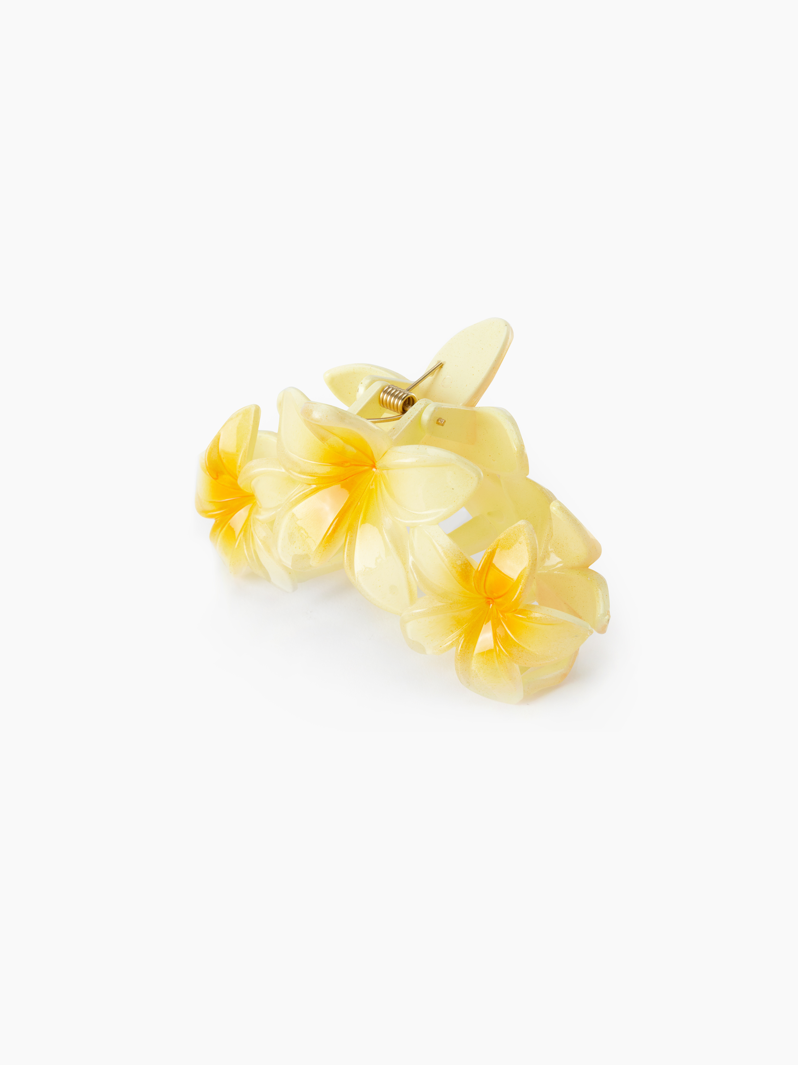 ABS TRIPLE FLOWER HAIR CLAW For Exterieur Conges Piscine Plage