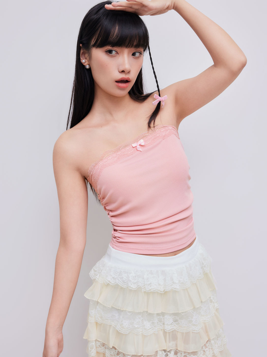 Solid Ruched Tube Crop Top For Date