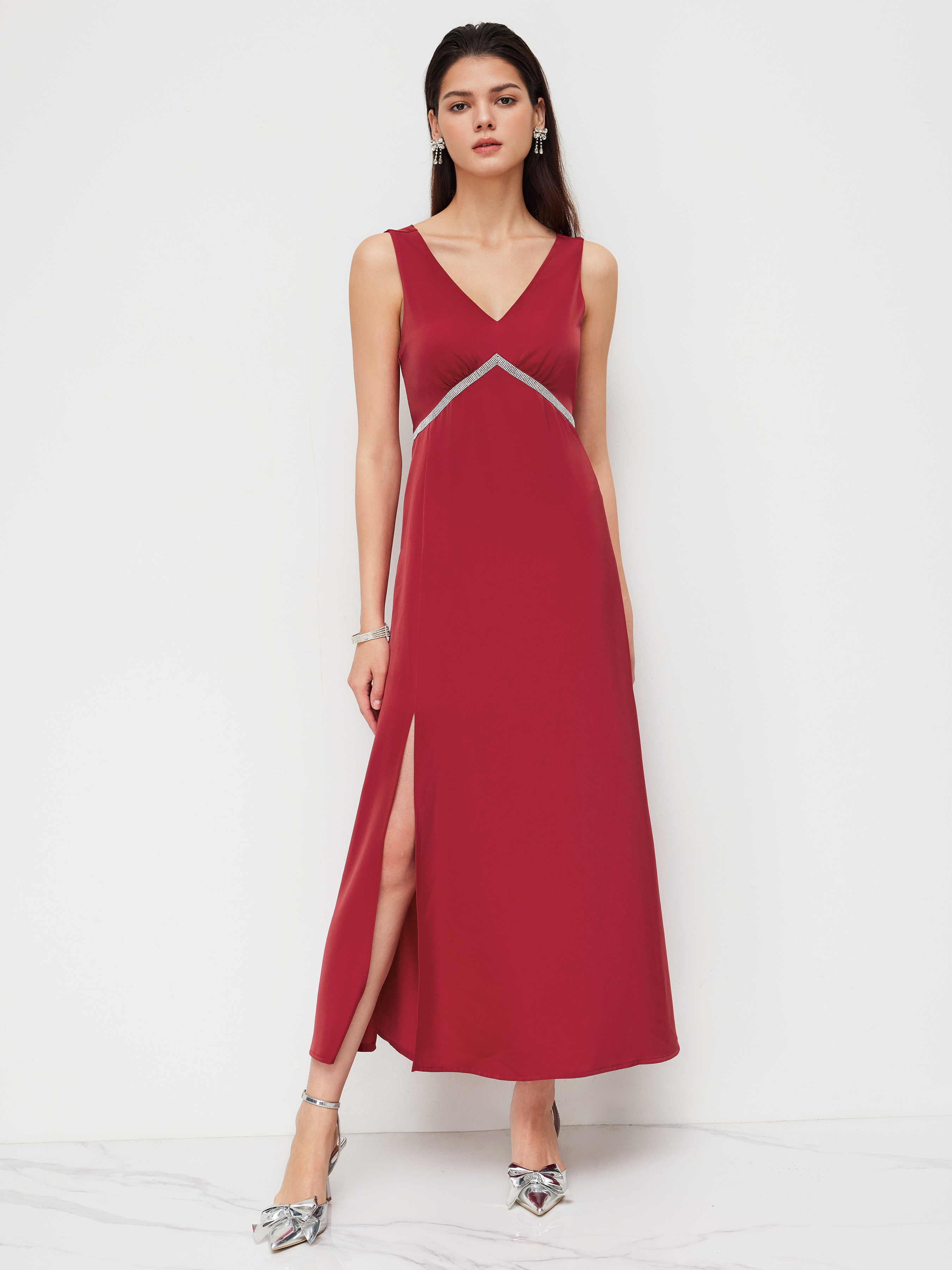 Party Dress For Party New Years Holiday Dress Valentine Satin Satin V ...