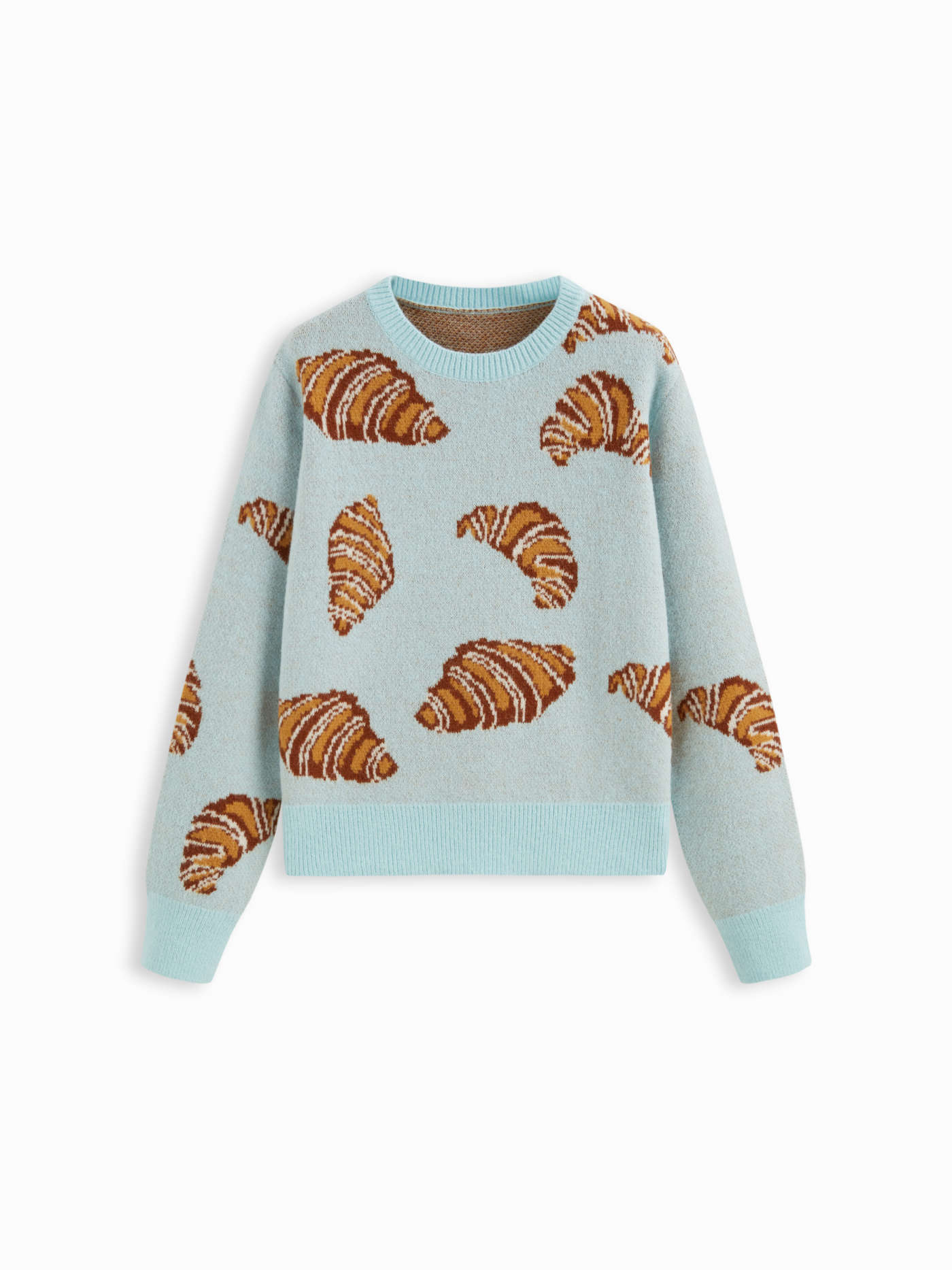 Cider | Knit Croissant Pattern Oversized Top