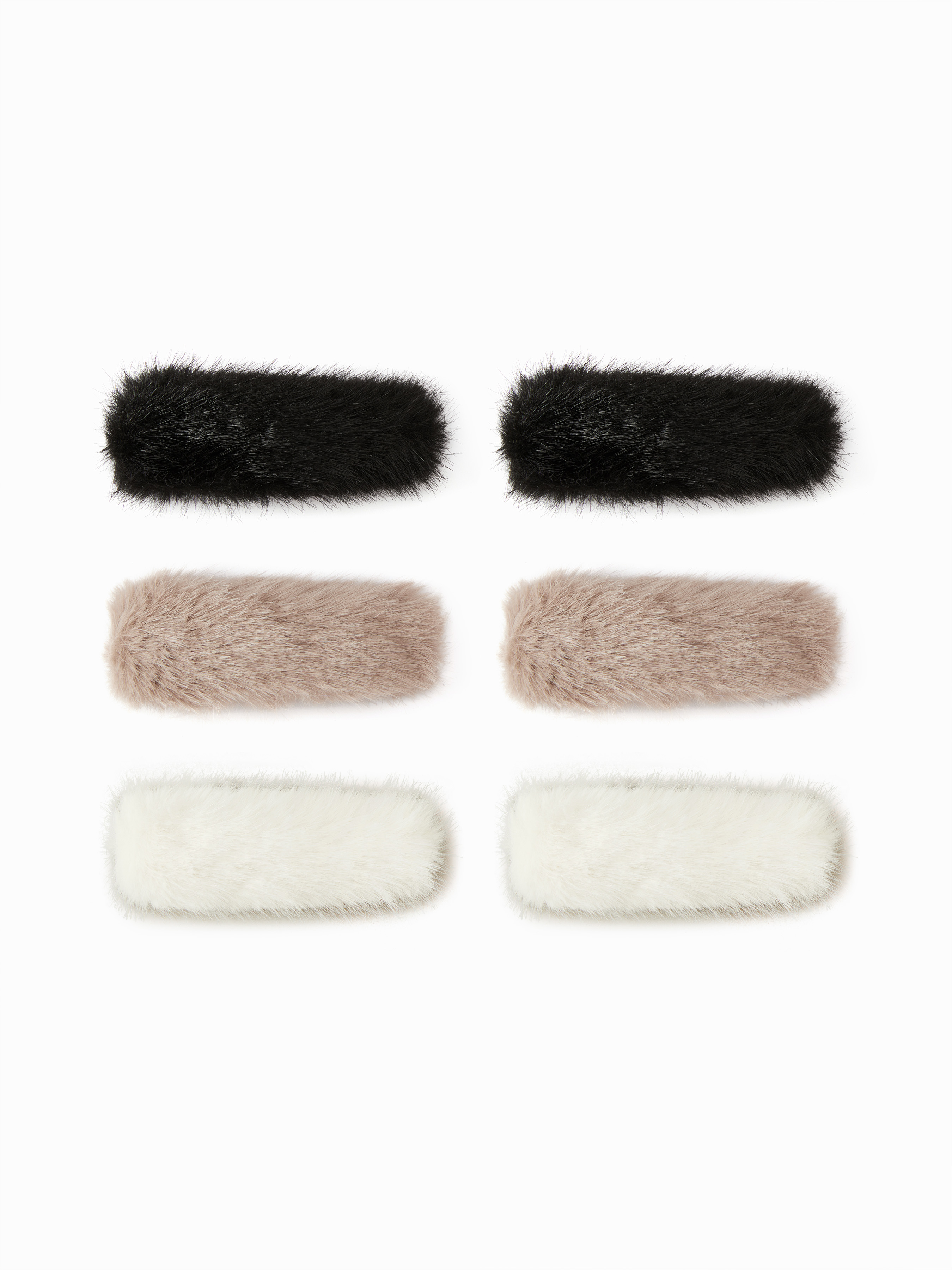 6PCS FUZZY HAIR CLIPS For Daily Casual