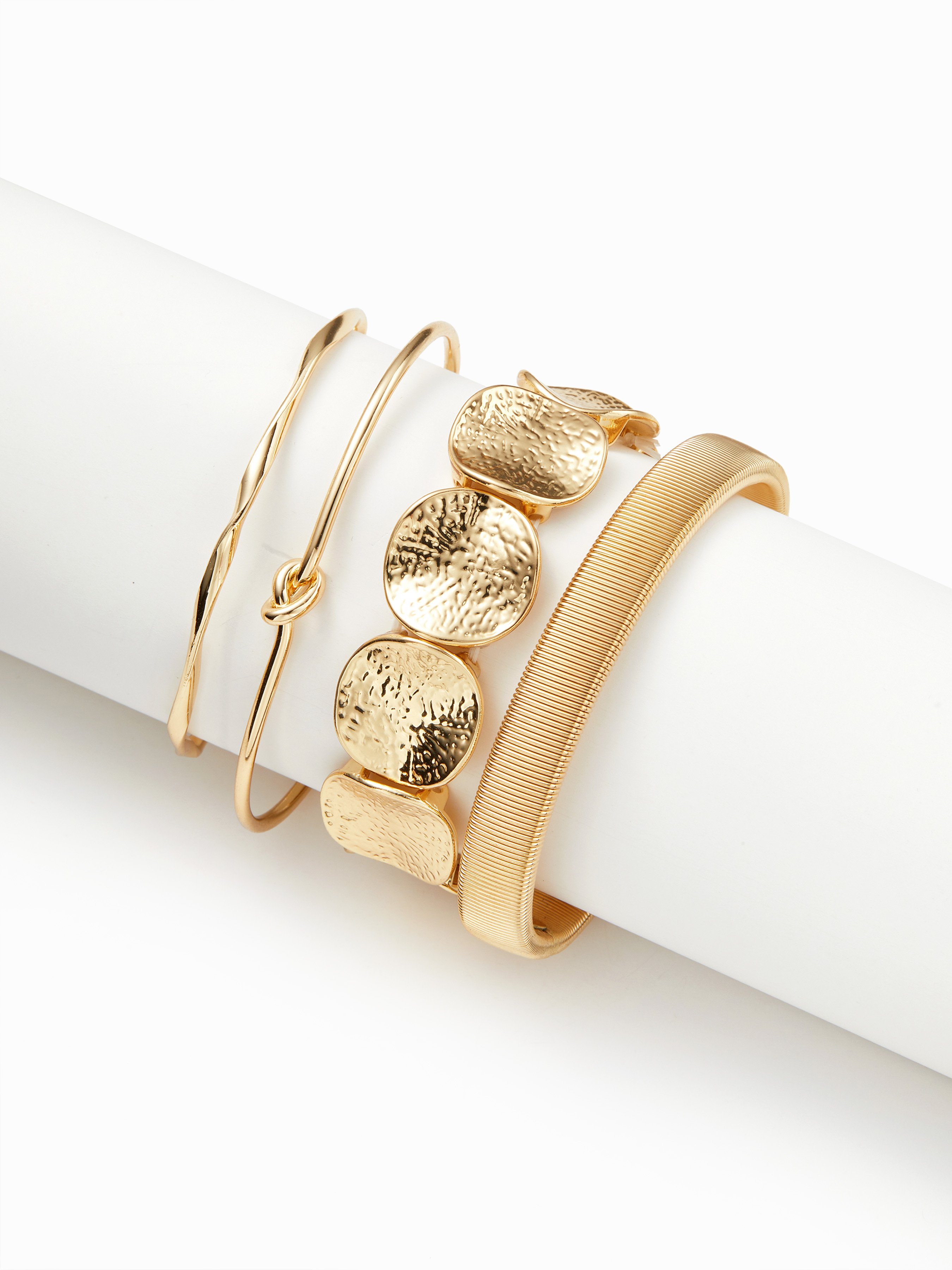 4 PCS GEOMETRIC BRACELETS SET For Daily Casual