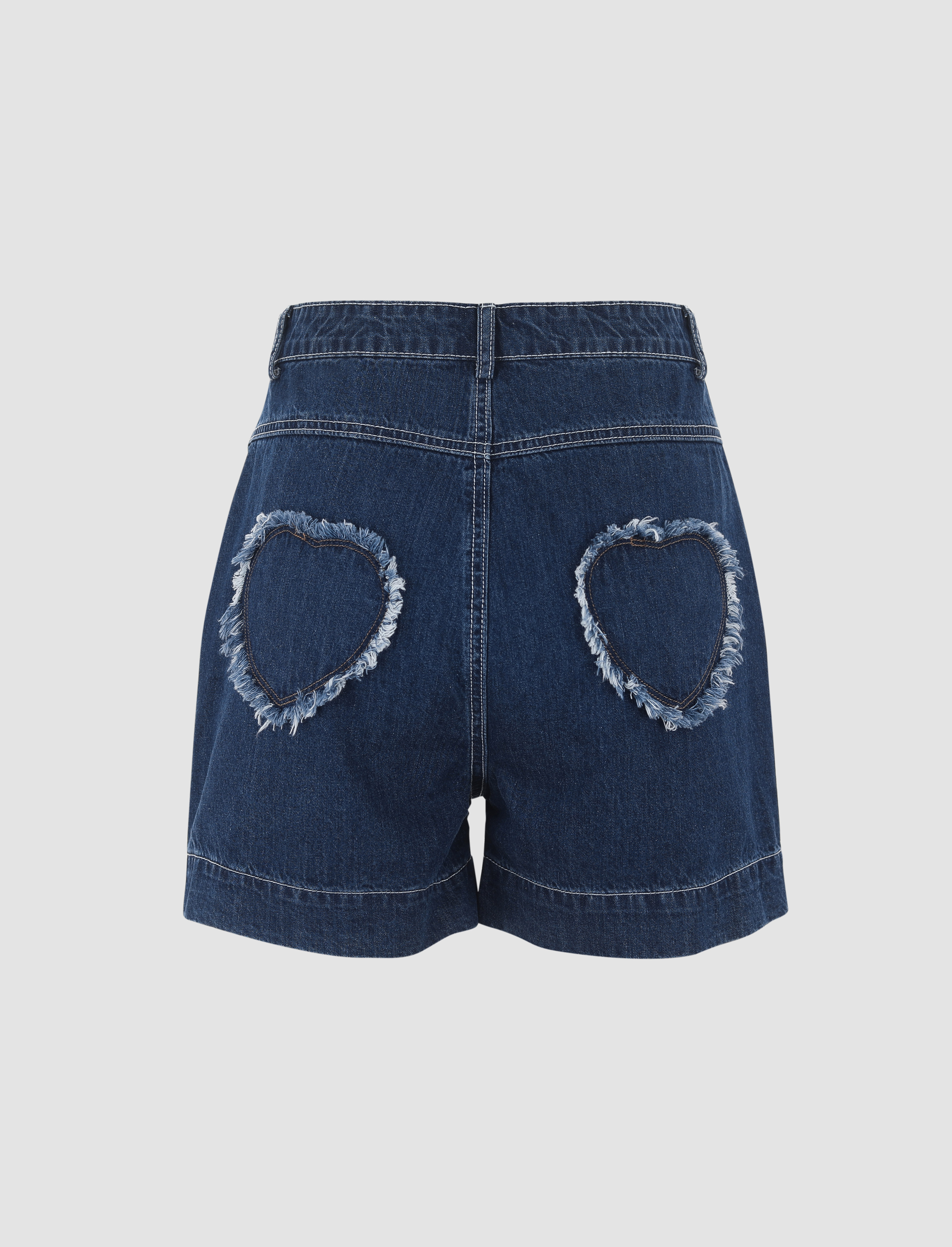 Dark Heart Shape Patch Shorts - Cider