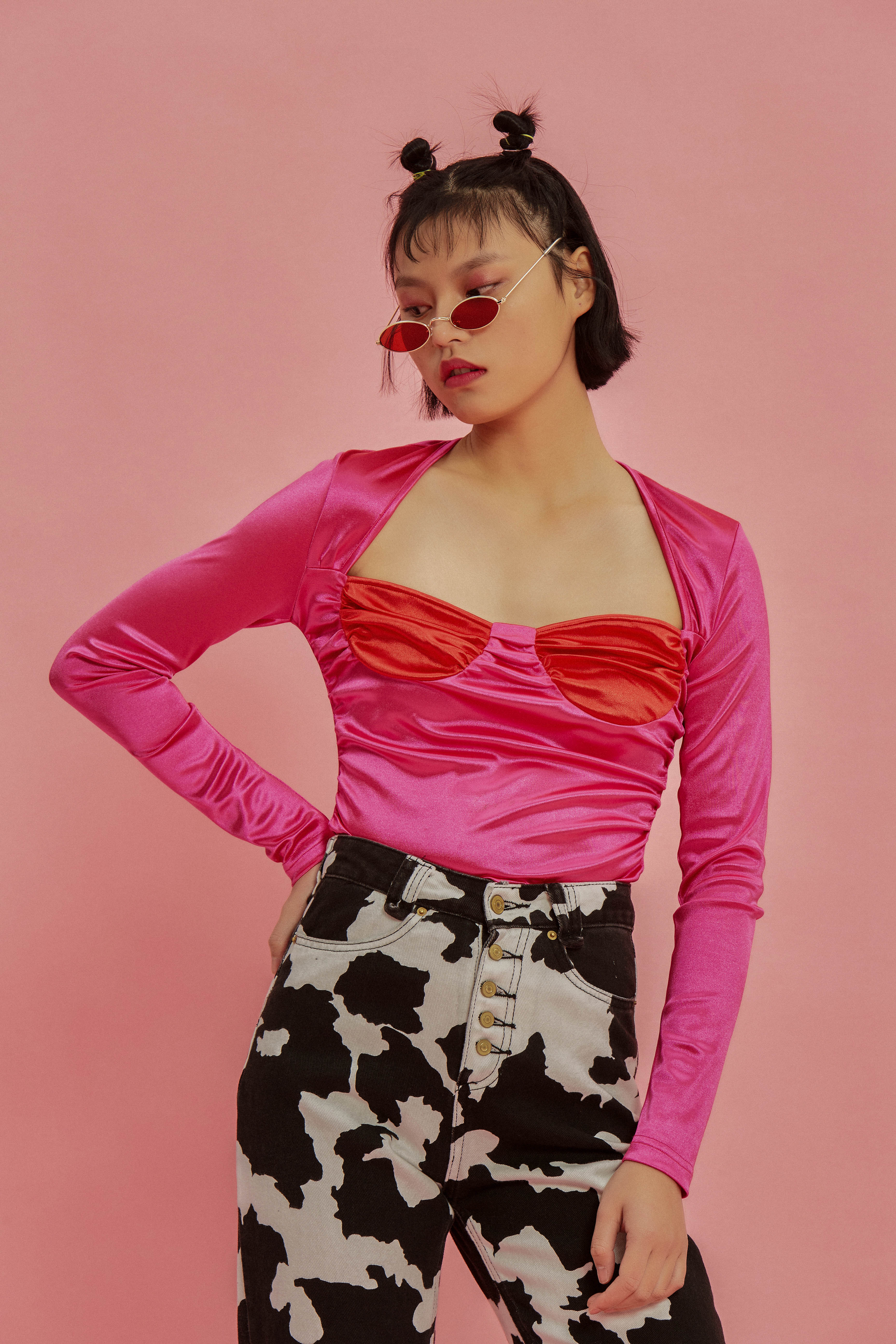 Long Sleeve Bra Shape Top - Cider